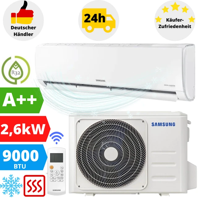 SAMSUNG AR35 SPLIT Klimaanlage 9000BTU Klimagerät Inverter Klima Heizen ...