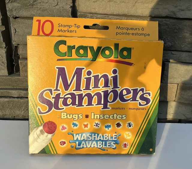 CRAYOLA MINI STAMPERS Markers Bugs & Insects VTG 1990’s Mini Tips New ...