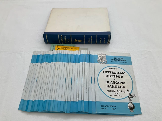 TOTTENHAM HOTSPUR F C 1970-71 Official Home Programmes X 32 And ...