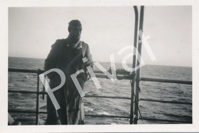 FOTO WK II Wehrmacht Soldat Schiff von Oslo nach Aalborg Skagerak ...