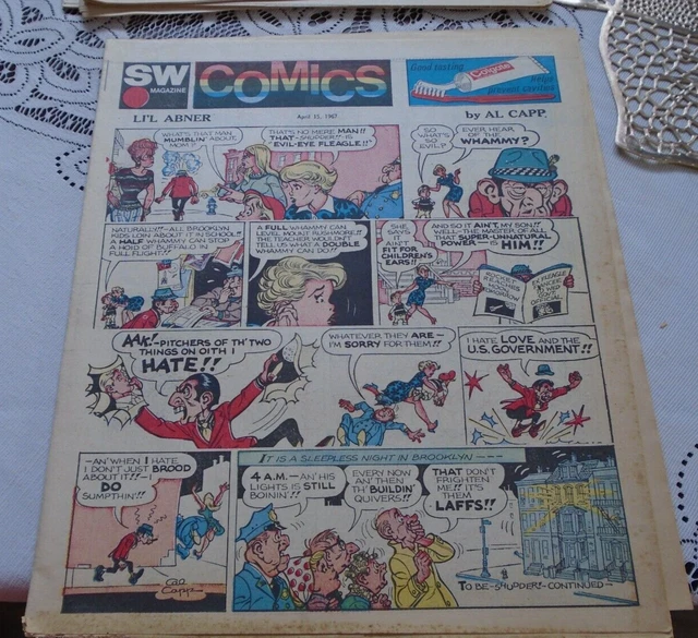 STAR WEEKLY MAGAZINE Comic Section Let's Sew Page April 15 1967 $15.00 ...