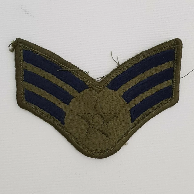 VINTAGE US AIR Force Senior Airman rank insignia cloth patch plain star ...