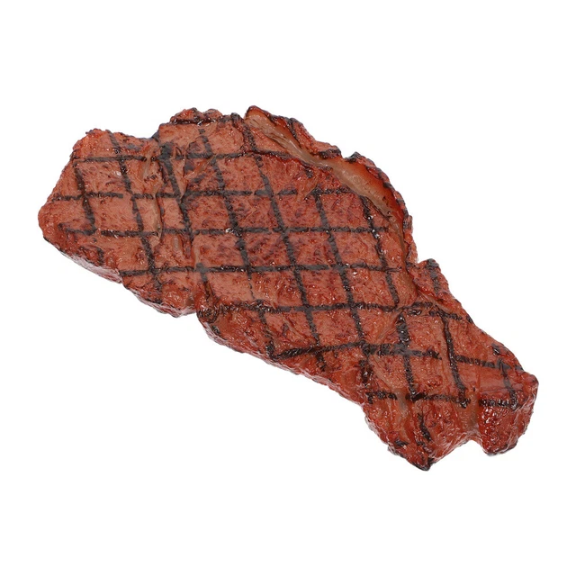 FOOD MODEL REALISTIC Cooked Roast Replica Steak Toy Simulated Lifelike ...