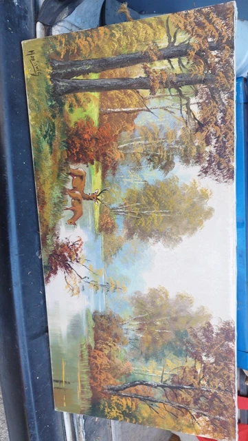 TABLEAU ANCIEN HUILE sur toile signé EUR 60,00 - PicClick FR