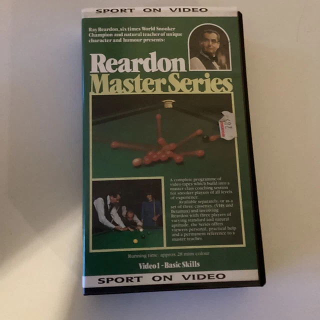 RAY REARDON MASTER Series 1 Snooker Basic Skills VHS Video Cassette ...