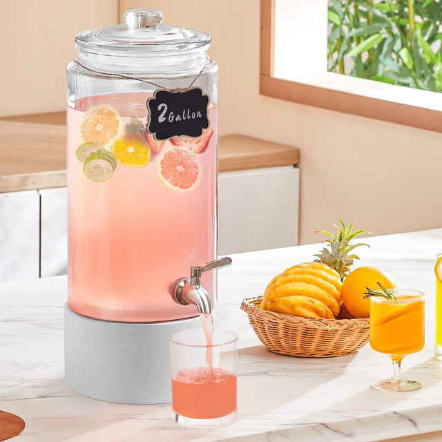 VEVOR DISTRIBUTEUR DE Boissons Capacité 7,5 L en Verre avec Robinet ...