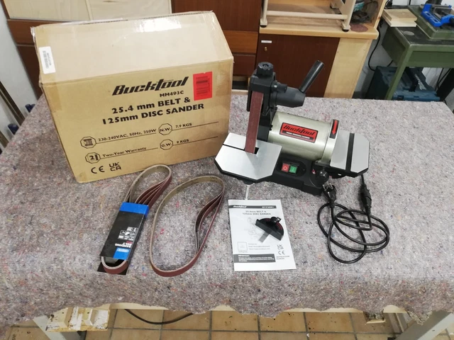 BUCKTOOL MM493C BAND-TELLERSCHLEIFMASCHINE EUR 80,00 - PicClick DE