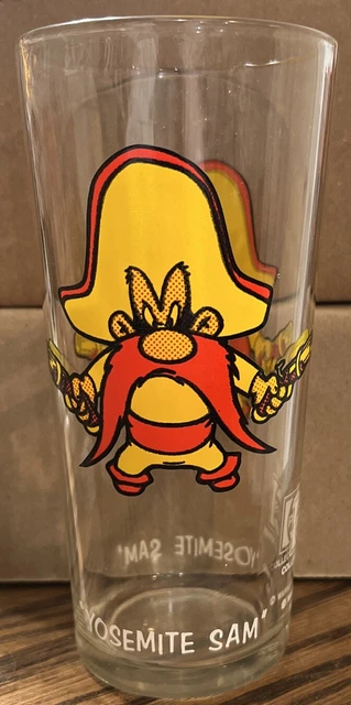 VINTAGE 1973 YOSEMITE SAM Glass Pepsi Collector Series Warner Bros ...