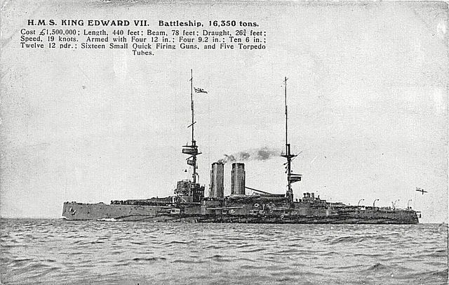 POSTCARD SHIPS Hms " King Edward Vii " Battleship £3.65 - PicClick UK