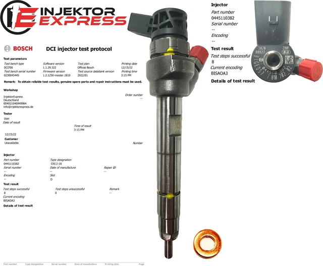 BMW X3 F10 F11 520d 530d 320d 330d Bosch Injektor Einspritzdüse ...