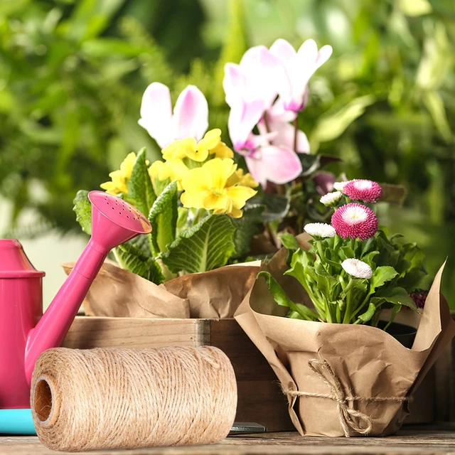 2 ROLLS OF Linen Ropes Binding Ropes Weaving Ropes Gift Packing Ropes ...