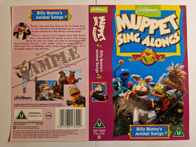 MUPPET SING ALONGS - Jim Henson - Promo Sample Video Sleeve/Cover # ...