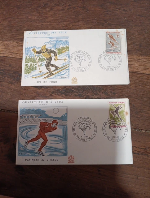 LOT 6 ENVELOPPES premier jour france Jeux Olympiques EUR 10,00 - PicClick FR