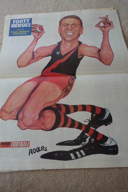FULL 1989 INSIDE Football Magazine + Paul Salmon Essendon Poster $35.00 ...
