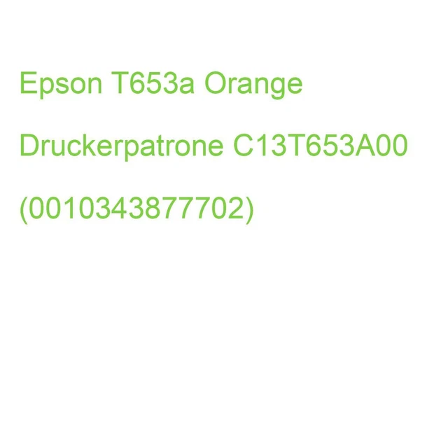 EPSON T653A ORANGE Druckerpatrone C13T653A00 (0010343877702) EUR 116,71 ...