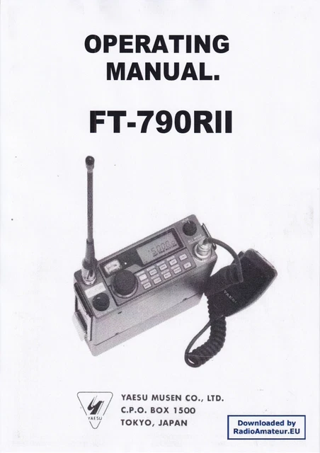 BEDIENUNGSANLEITUNG-OPERATING INSTRUCTIONS POUR Yaesu FT-790 R MK2 EUR ...