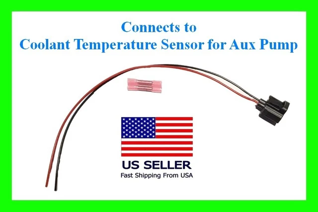 AUXILIARY COOLANT WATER Pump Temperature Sensor Connector Plug Pigtail ...