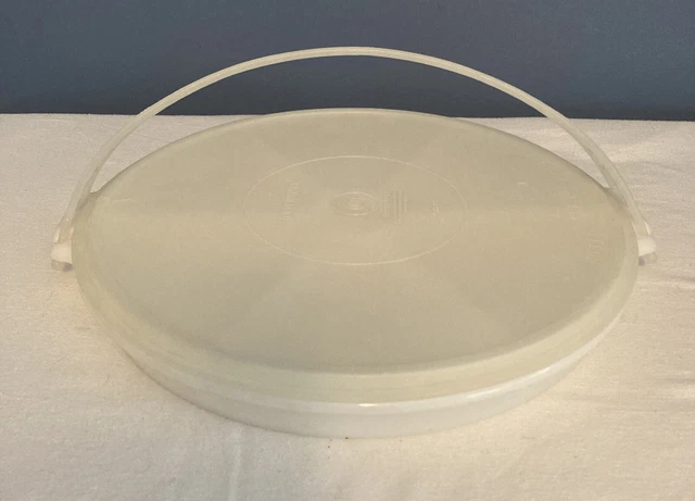 VINTAGE TUPPERWARE 12” Divided Party Relish Tray Carrier 405-1W/Lid ...