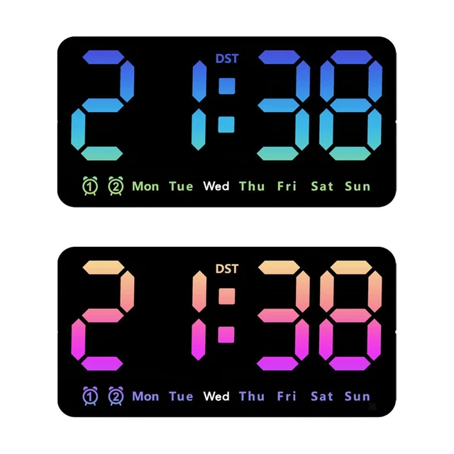 DESK DIGITAL CLOCK Desk Date Calendar with Temperature Display LED ...