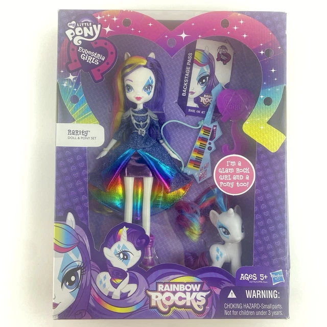 MY LITTLE PONY Equestria Girls Rainbow Rocks Rarity Doll And Pony New ...