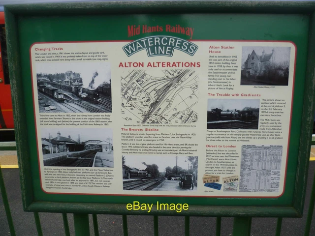 PHOTO 12X8 THE history of Alton station Trains first came to Alton in ...