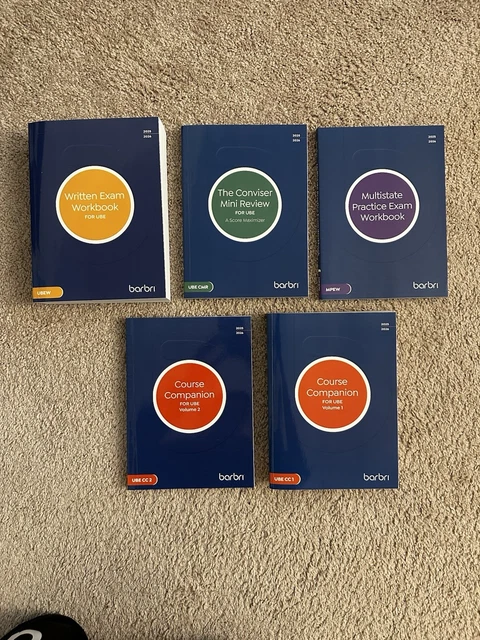 BARBRI UBE BAR Review Prep Set 2025-2026 Complete 5-Book Review, Used ...