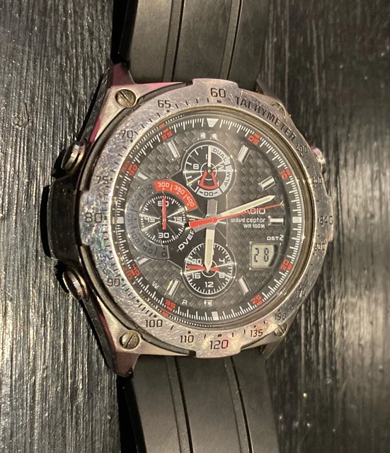 CASIO WVQ-570 WAVE-CEPTOR Chronograph Watch £30.00 - PicClick UK