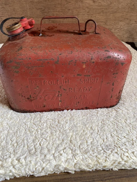 VINTAGE BELL METAL Petrol Ready Can (1) £10.00 - PicClick UK