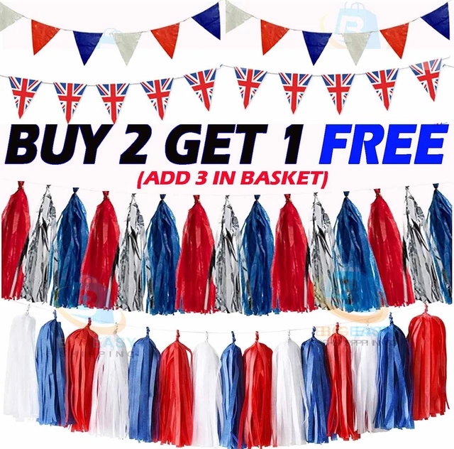 KING CHARLES CORONATION Union Jack Bunting Banner Party Decorations ...