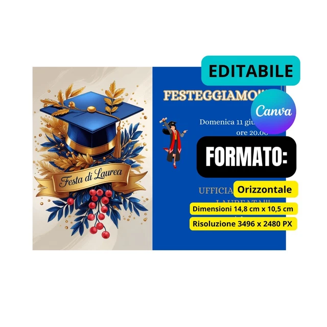 DIGITAL EDITABLE PRINTABLE Graduation Party Invitation Card Send ...