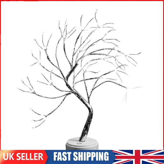 20 INCH TABLETOP Bonsai Tree Light, 108 LED Copper Wire Lamp (Pink) £21 ...