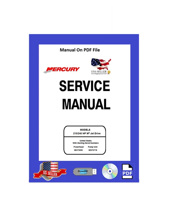MERCURY/MARINER SERVICE MANUAL 210 / 240hp M2 Jet Drive PDF $25.91 ...