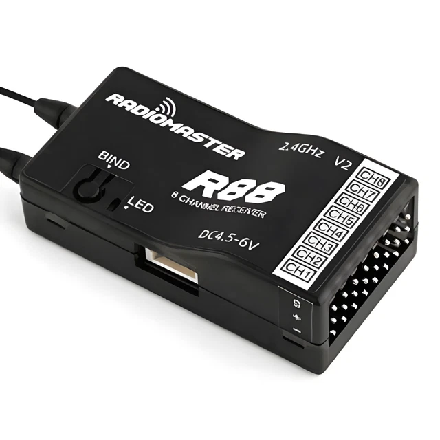 RADIOMASTER R88 V2 Receiver 8ch Frsky D8 D16 SFHSS RDM-R157-RX-R88-V2 £ ...