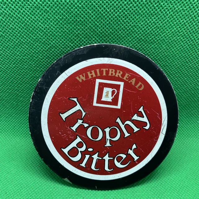VINTAGE WHITBREAD TROPHY bitter Sign, Metal,Pump Clip, Font Badge, Pub ...