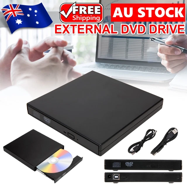 USB 2.0 EXTERNAL DVD Drive CD RW ROM Writer Burner Player Portable For ...