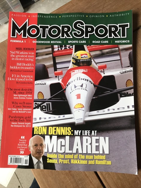 MOTOR SPORT MAGAZINE Ron Dennis Mclaren Prost Senna Hamilton Hakkinen ...