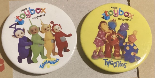 TELETUBBIES/TWEENIES, PROMOTIONAL PIN Badges BBC Tv Toybox Magazine EUR ...