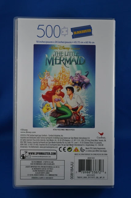 WALT DISNEY THE Little Mermaid Blockbuster Movie Poster Puzzle VHS Case ...