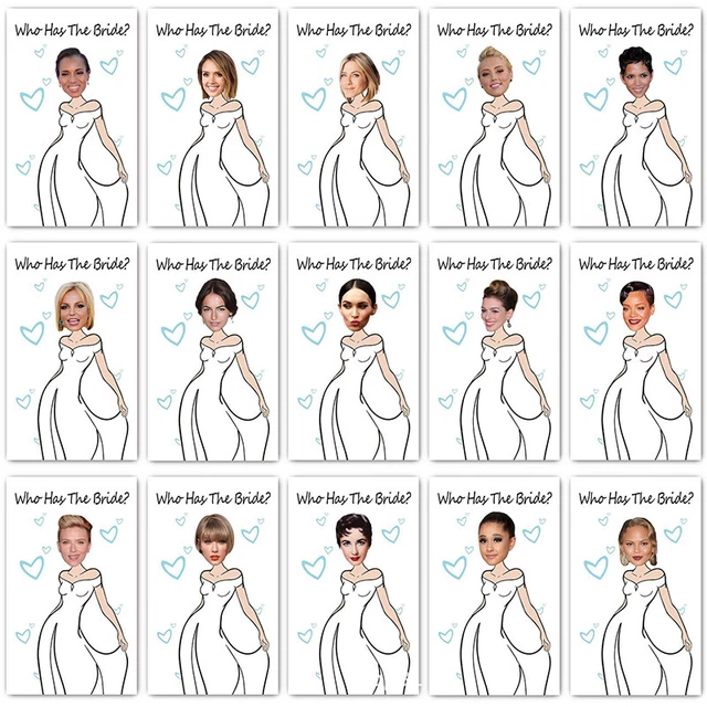 BRIDAL SHOWER GAME - Who Has The Bride Scratch Off Celebrity Cards ...