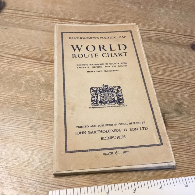 BARTHOLOMEWS POLITICAL MAP. World Route Chart1958. £6.00 - PicClick UK