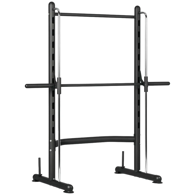 HOMCOM ADJUSTABLE SQUAT Rack with Pull Up Bar and Barbell Bar for Home ...