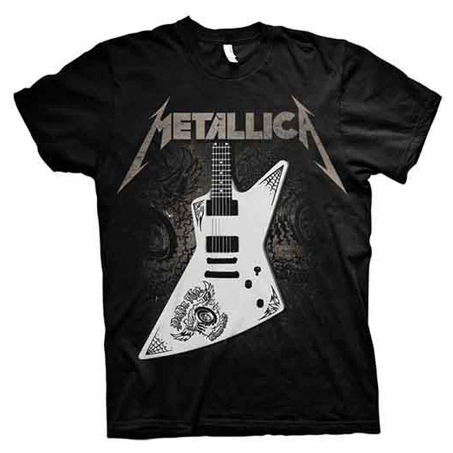 METALLICA T SHIRT Papa Het Guitar Band Logo new Official Mens Black L £ ...
