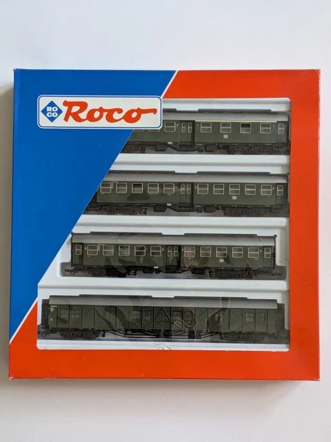 ROCO 44053 4-WAGENSET Umbauwagen Behelfspackwg. DB Ep. III - Spur H0 ...