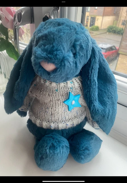 JELLYCAT MEDIUM BASHFUL Mineral Blue Bunny Soft Toy BNWT Valentine’s ...