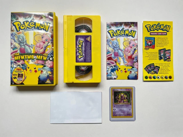 POKEMON THE FIRST Movie VHS Tape Complete with Promo Card, Poster and ...