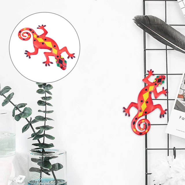 WROUGHT IRON GECKO Wall Hanging Lizard Sculpture Home Decor 3D £9.28 ...