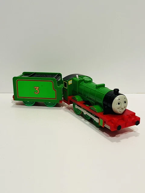 TRACKMASTER THOMAS THE Tank Engine Battery Train Henry & Linked Tender ...