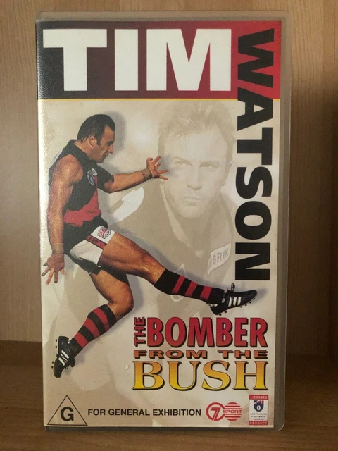 TIM WATSON ~ The Bomber From The Bush ~ Essendon Afl ~ As New Vhs Video ...