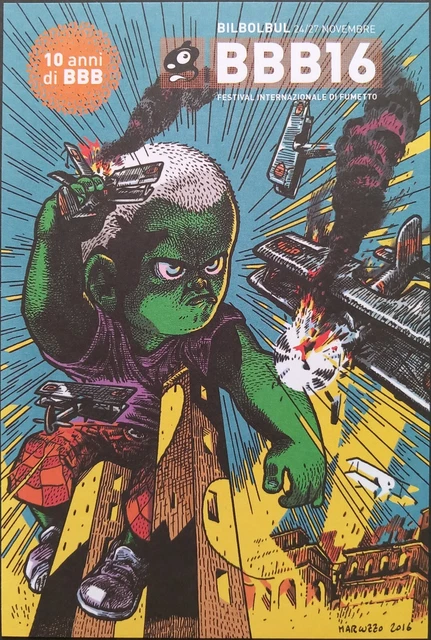 CARTOLINA FESTIVAL INTERNAZIONALE Del Fumetto Dieci Anni Di Bil Bol Bul ...