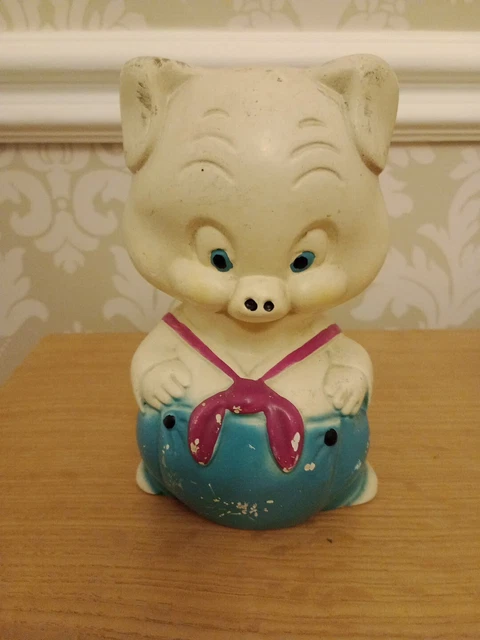 VINTAGE ELLGREAVE CERAMIC Wiggy Piggy Bank Money Box 1950s Pig no ...